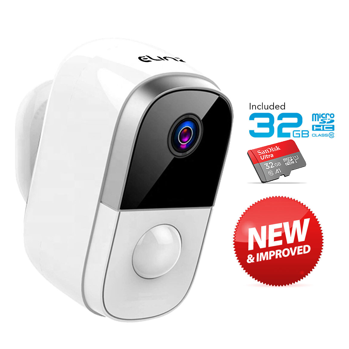 Elinz Wireless IP Camera 1080P WiFi Security CCTV Wire-Free Battery ...